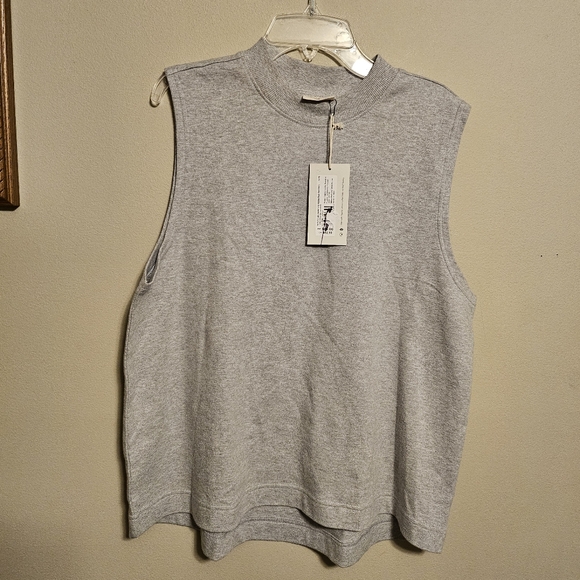 Pact | Tops | Pact Womens Light Heather Gray Airplane Mock Neck Shell ...